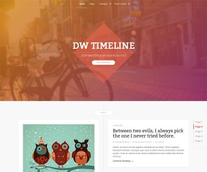 DW Timeline wordpress theme - Timeline WordPress theme